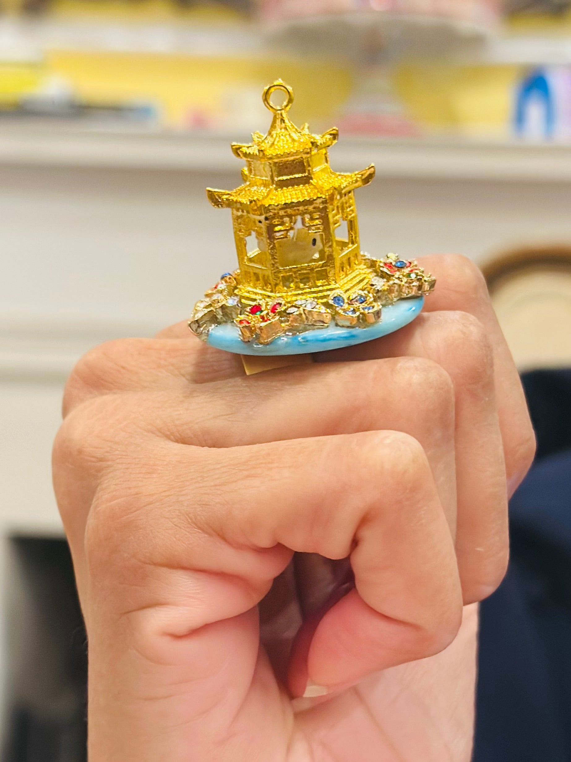 The Golden Pagoda ring – Monarch Butterfly